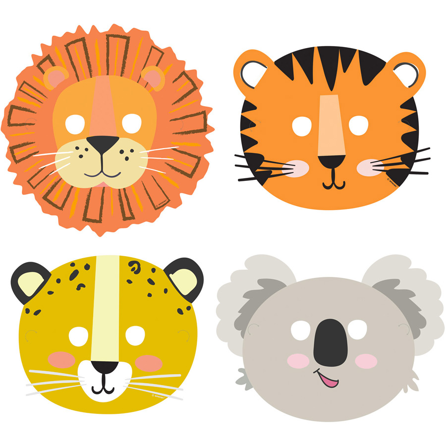 8 máscaras de animales de la selva para el cumpleaños de tu hijo - Annikids