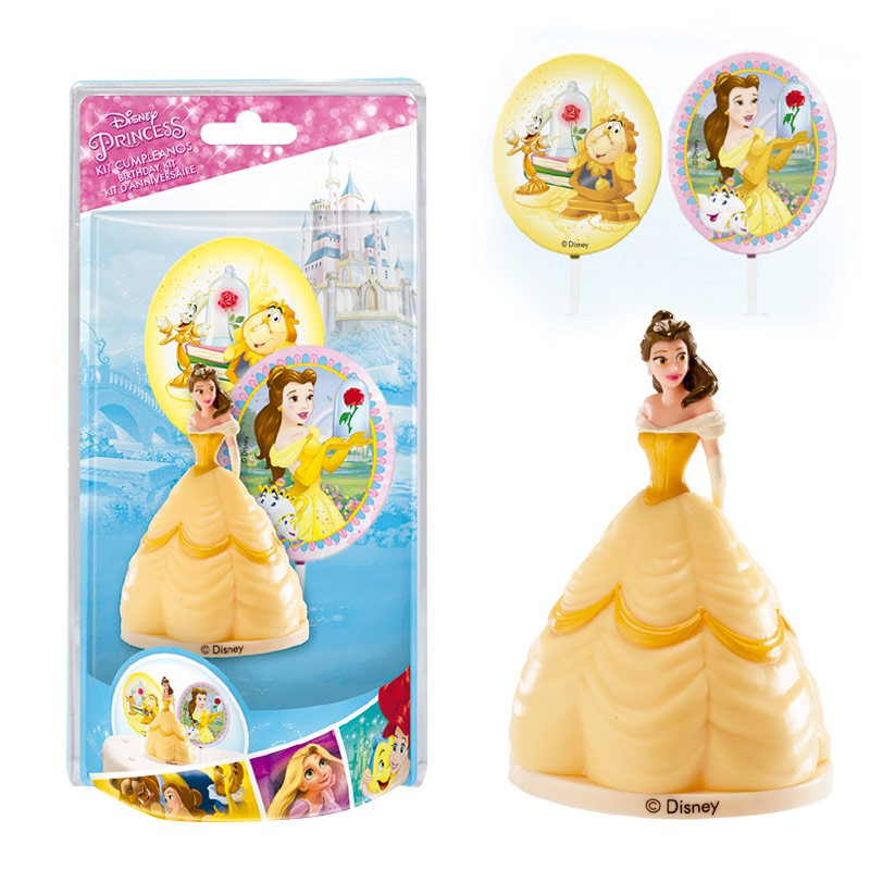Kit Figuras + 2 palillos Deco Bella (Disney) para el cumpleaños de tu ...