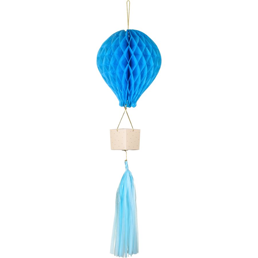 Decoración con globos de papel de seda - Azul para el cumpleaños de tu ...