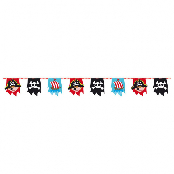 Banderines Pirata y sus amigos (4 m) para el cumpleaños de tu hijo ...